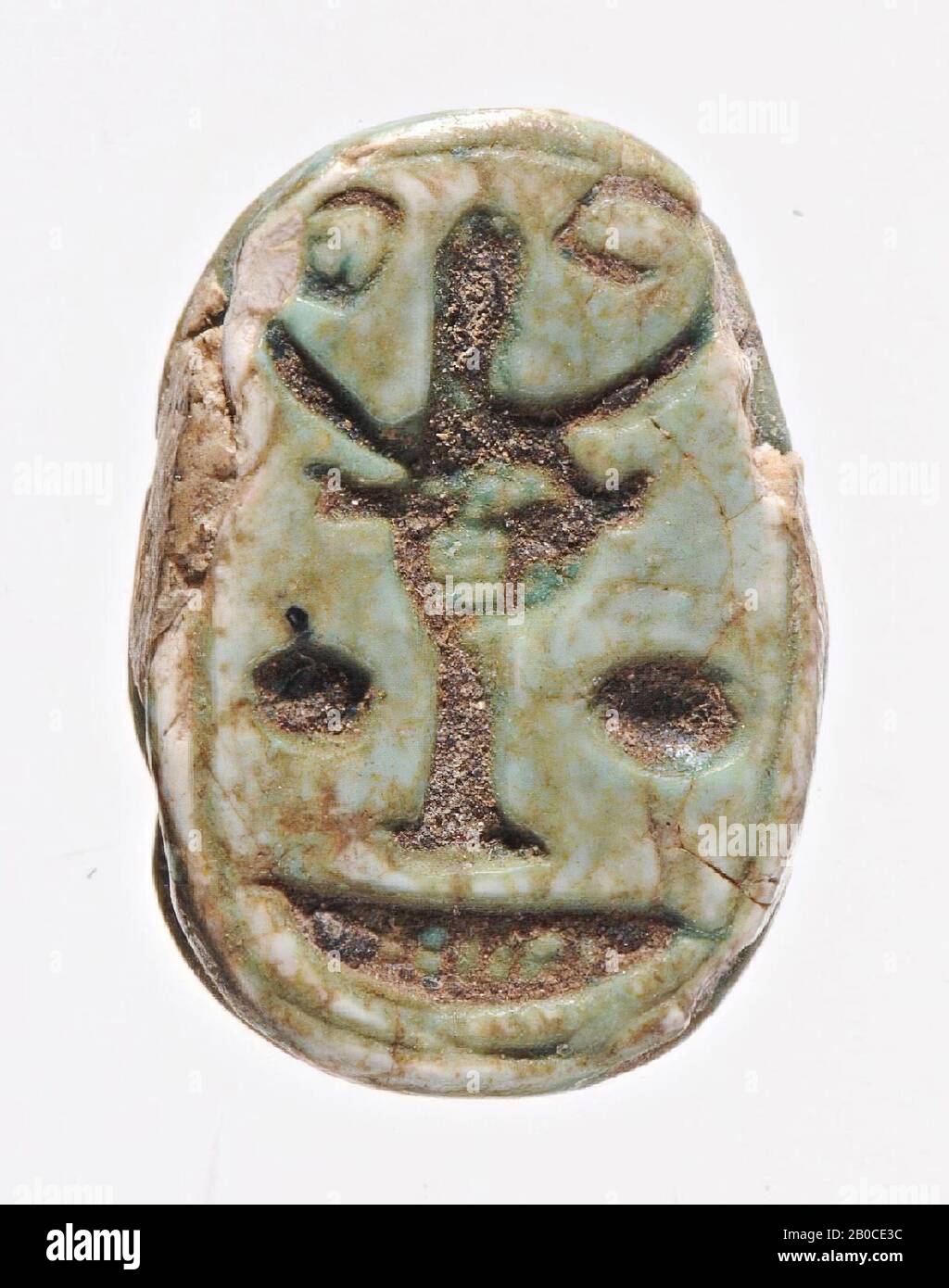 scarab, Hathorkop, The seal has the shape of a stylized scarab. The ...