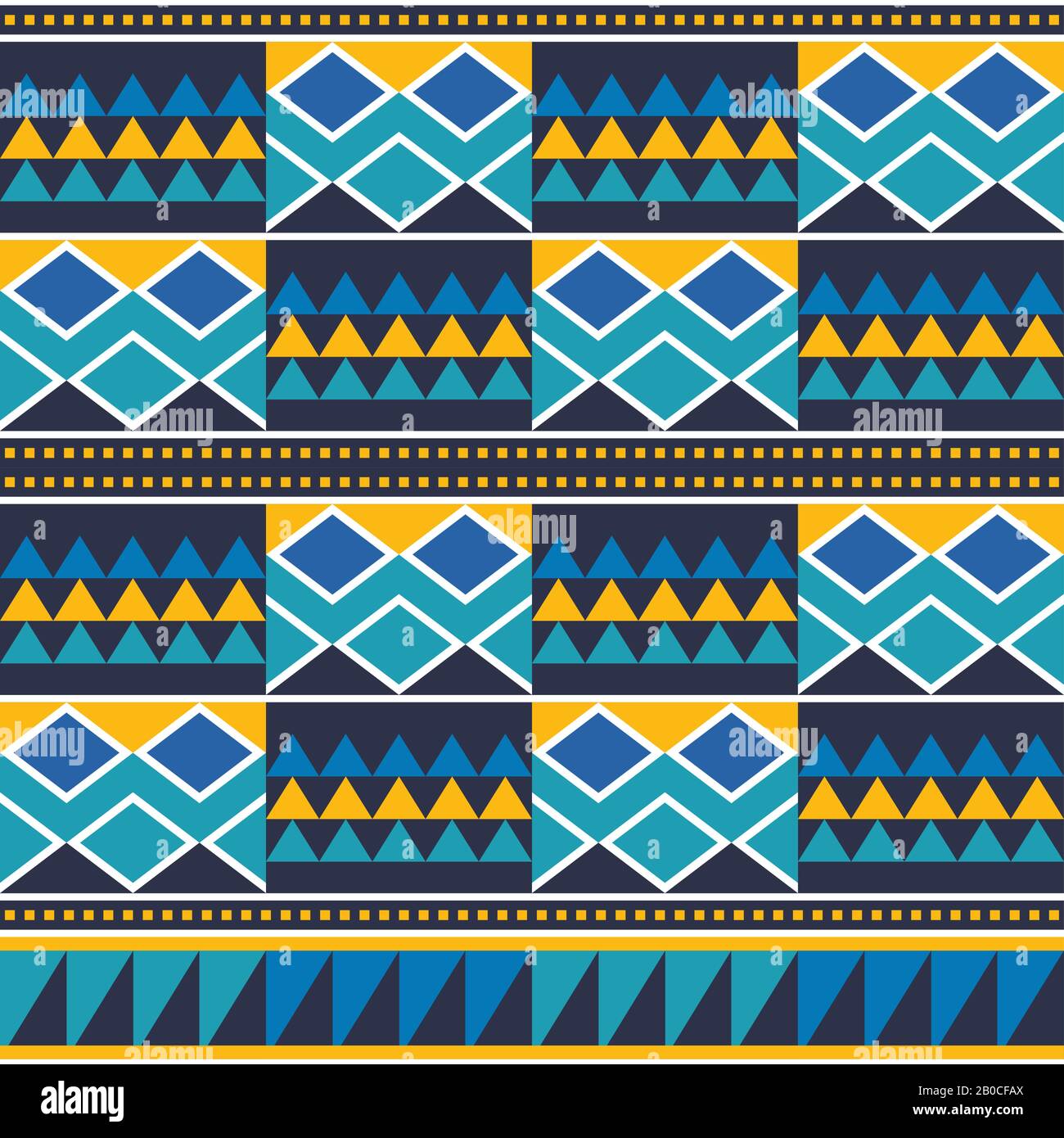African tribal Kente mud cloth style vector seamless textile pattern ...