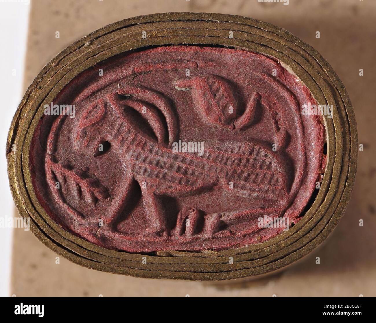 scarab, antelope, seal, scarab, stone (gray), 1,6 cm, Egypt Stock Photo ...