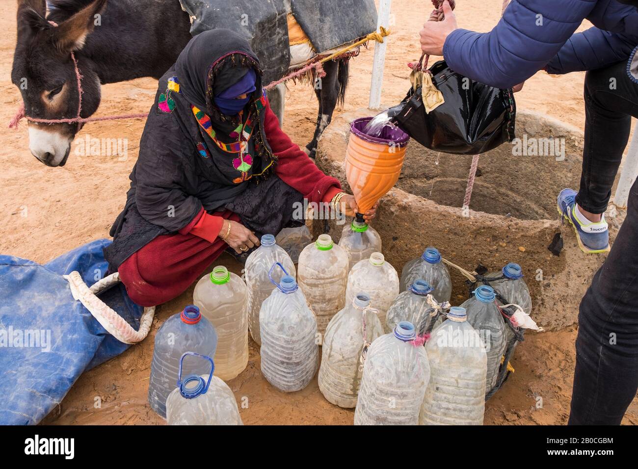 Morocco, Taouz, water well Stock Photo - Alamy