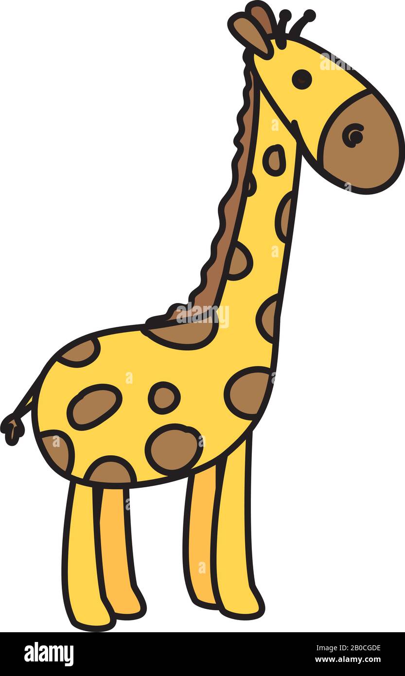 cute giraffe animal isolated icon Stock Vector Image & Art - Alamy