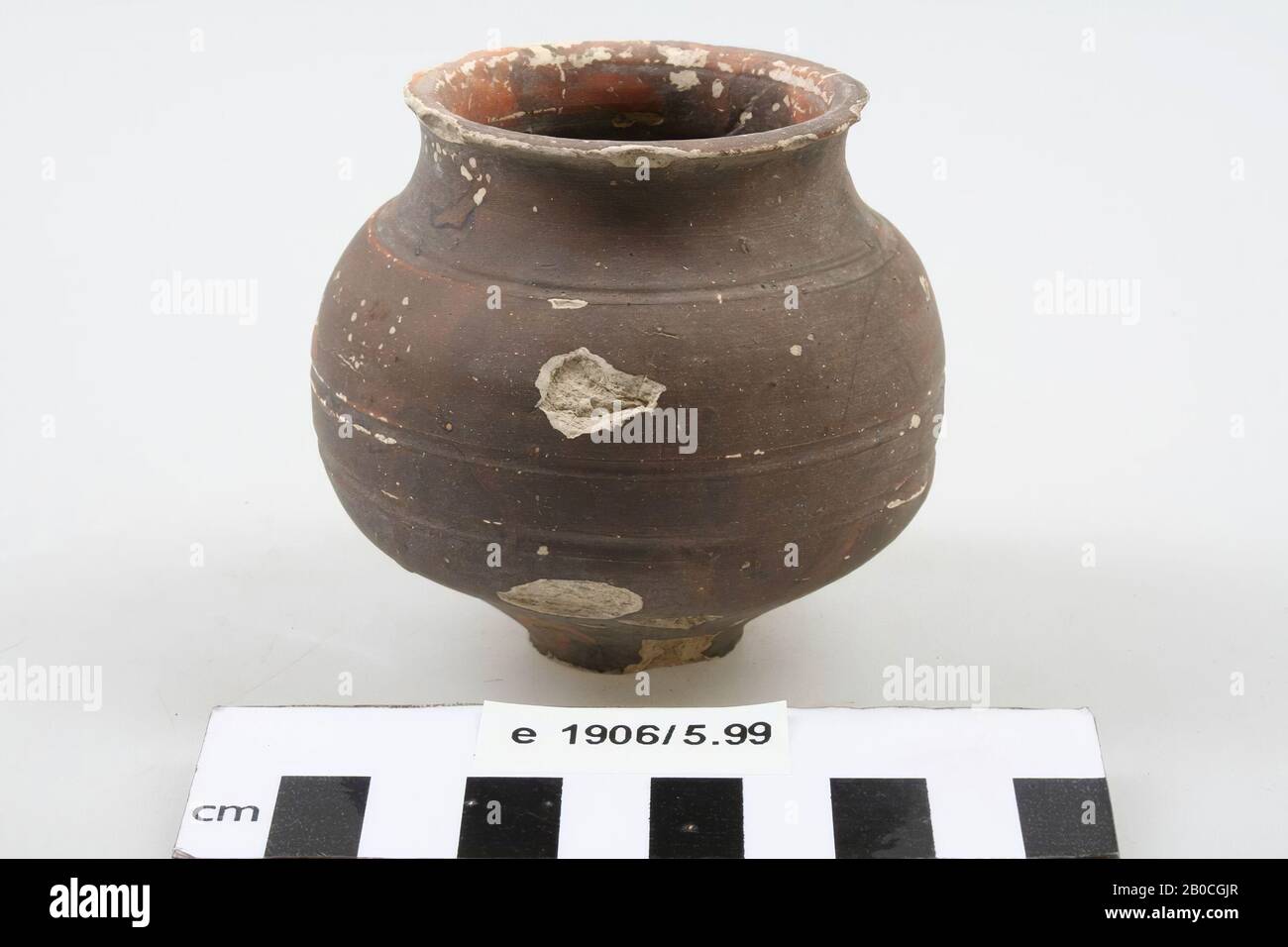 Pot, pottery. Damage to the wall, chips from the edge., Jar, pottery, h ...