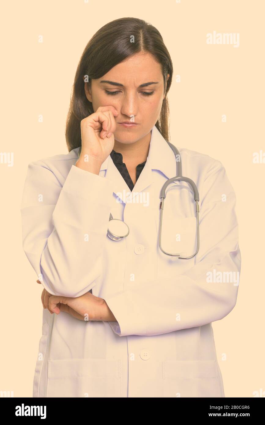 Worry woman doctor hi-res stock photography and images - Alamy
