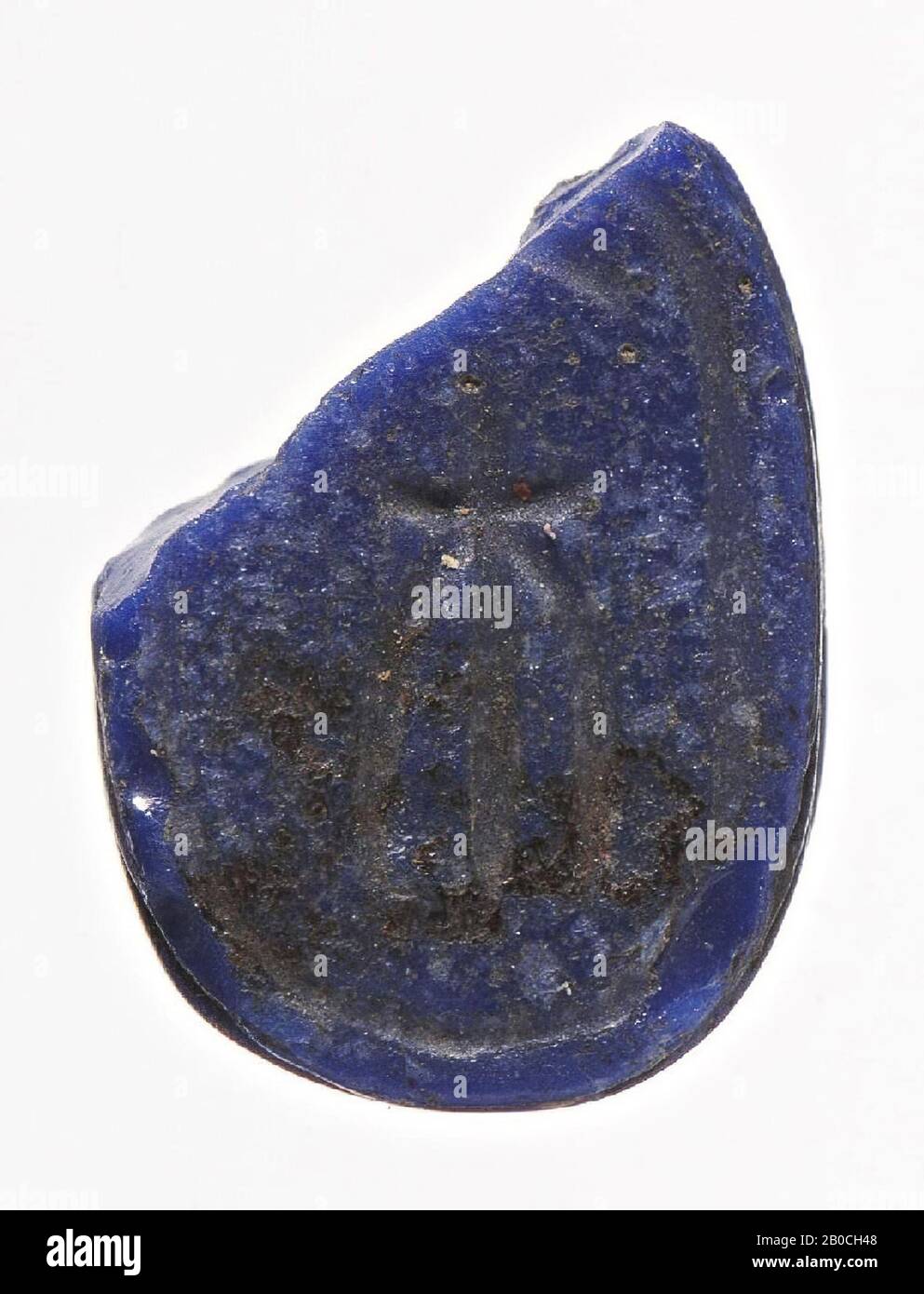 scarab, dung mark, Ahmose, seal, scarab, stone (blue), 1.3 cm, New ...