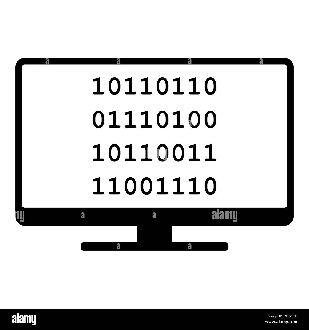Binary code and screen Stock Photo - Alamy