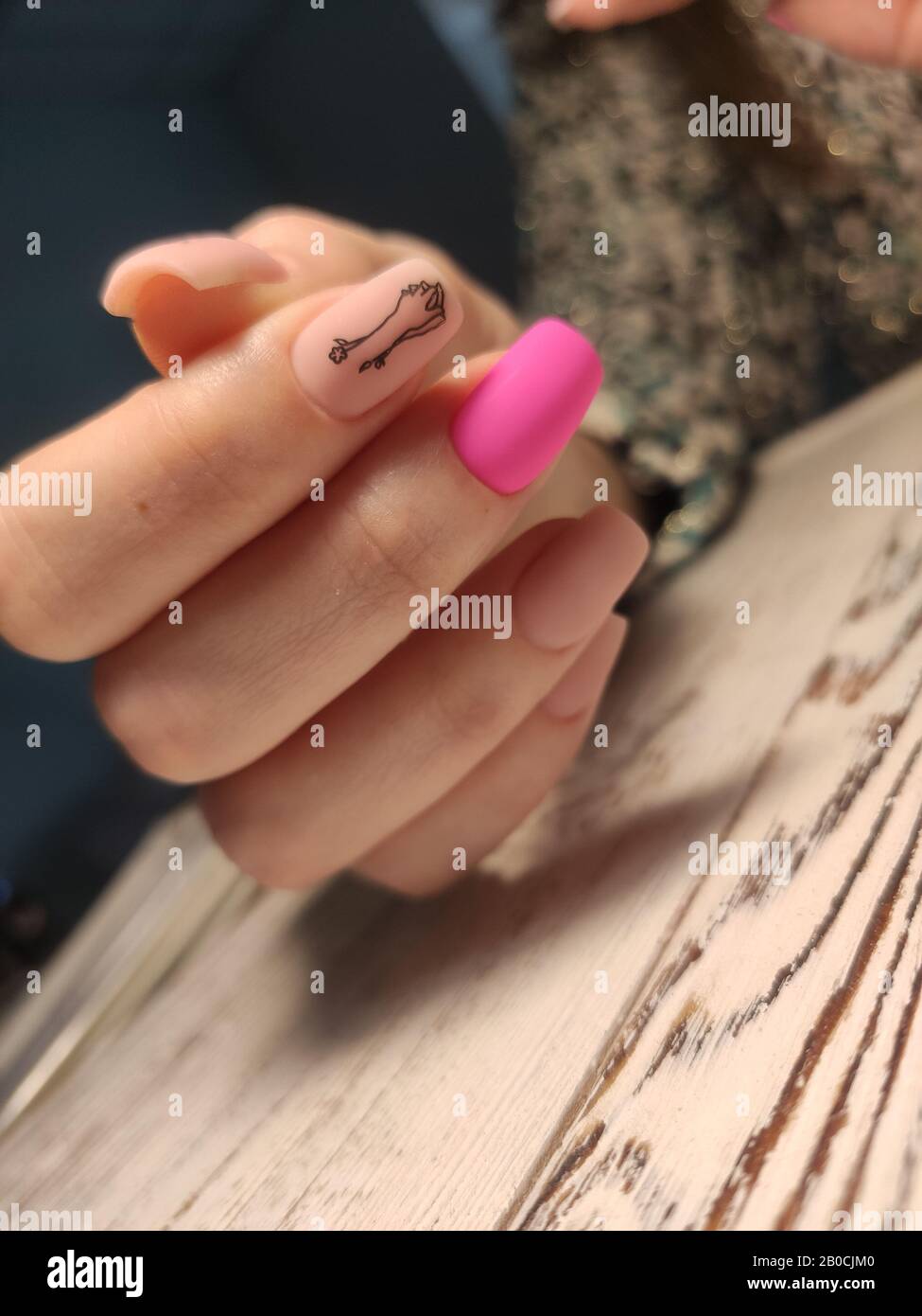 Youth manicure design best nails, collage Stock Photo - Alamy