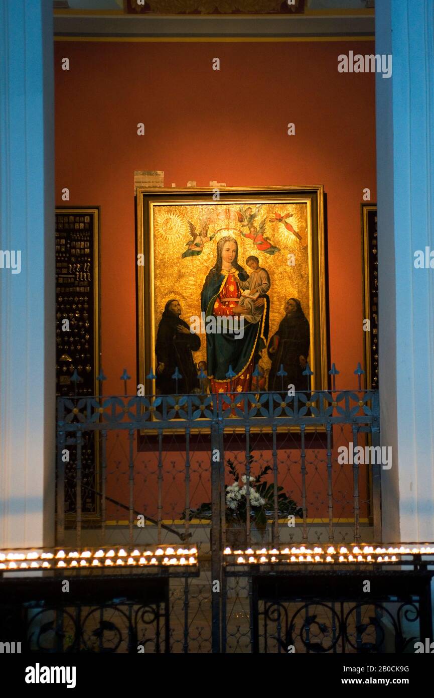 LITHUANIA, VILNIUS, CATHEDRAL, INTERIOR, MADONNA AND CHILD ICON Stock ...