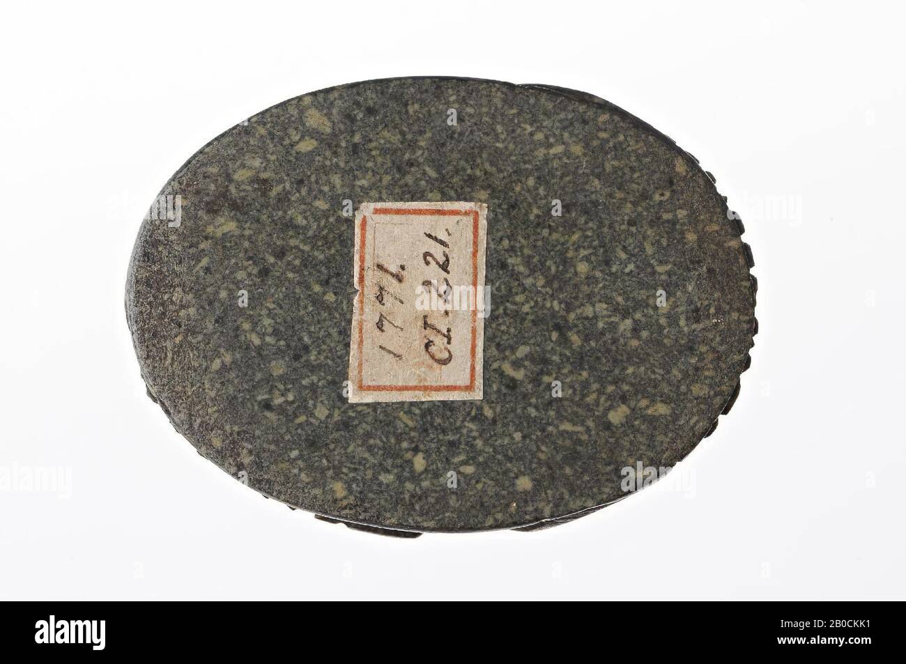 scarab, flat, seal, scarab, stone, basalt (green), 4,7 cm, Egypt Stock ...