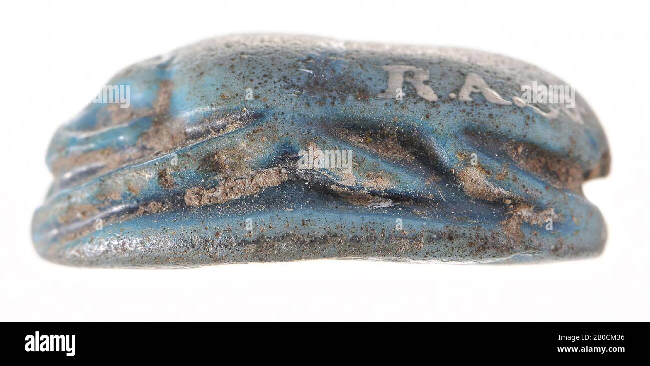 scarab, man, standing, feather, seal, scarab, faience, 1.6 cm, Egypt ...
