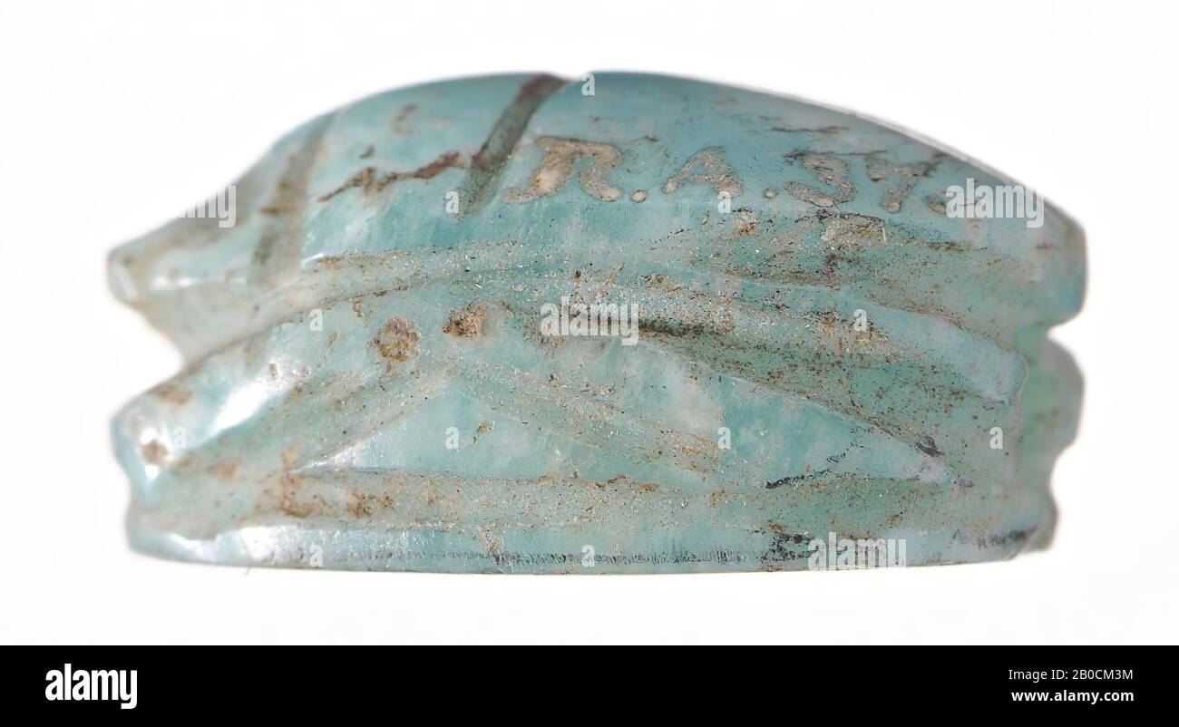scarab, flat, seal, scarab, stone, turquoise, 1,2 cm, Egypt Stock Photo ...