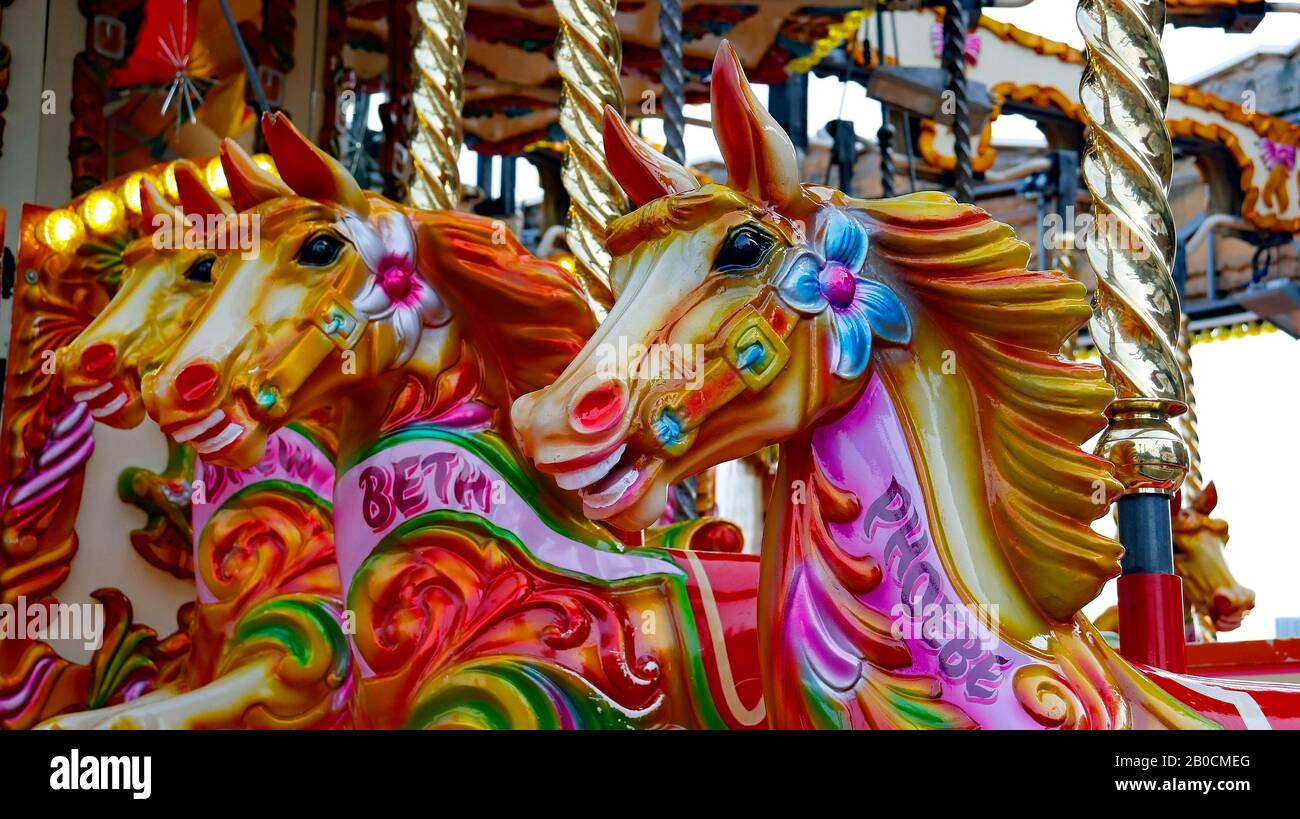 Carousel at Liverpool’s Docklands Complex Stock Photo - Alamy