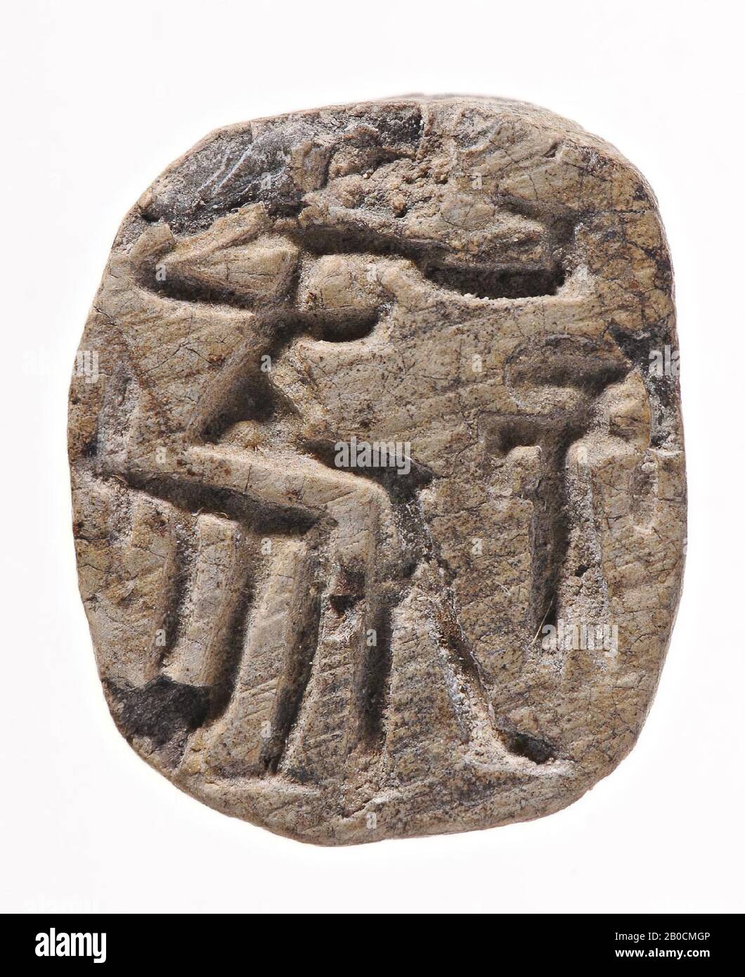 scarab, king, sitting, table, seal, scarab, plaster (?), 1.3 cm, Egypt ...