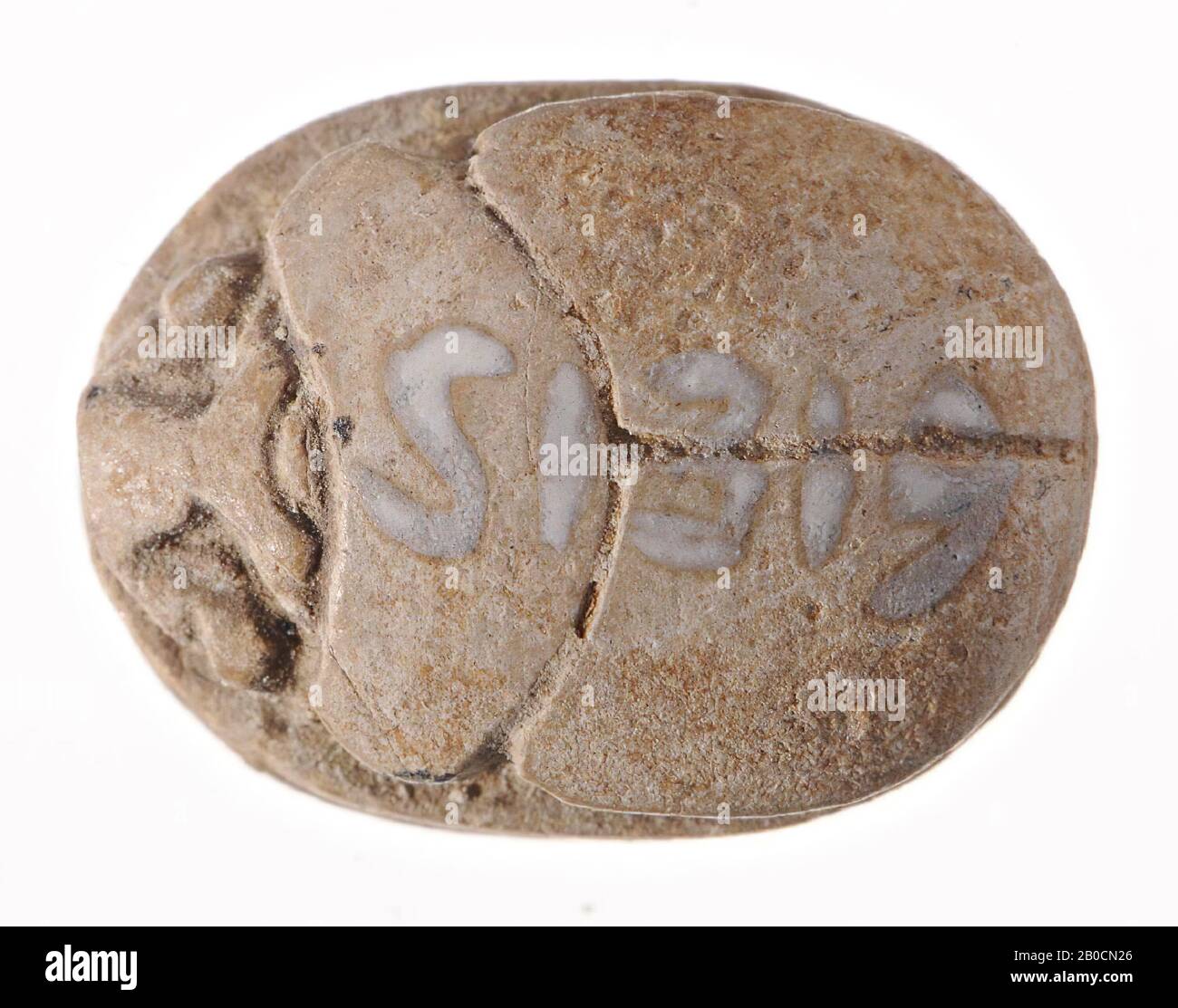 scarab, feather, uraeus, seal, scarab, stone (white), 1,5 cm, Egypt ...