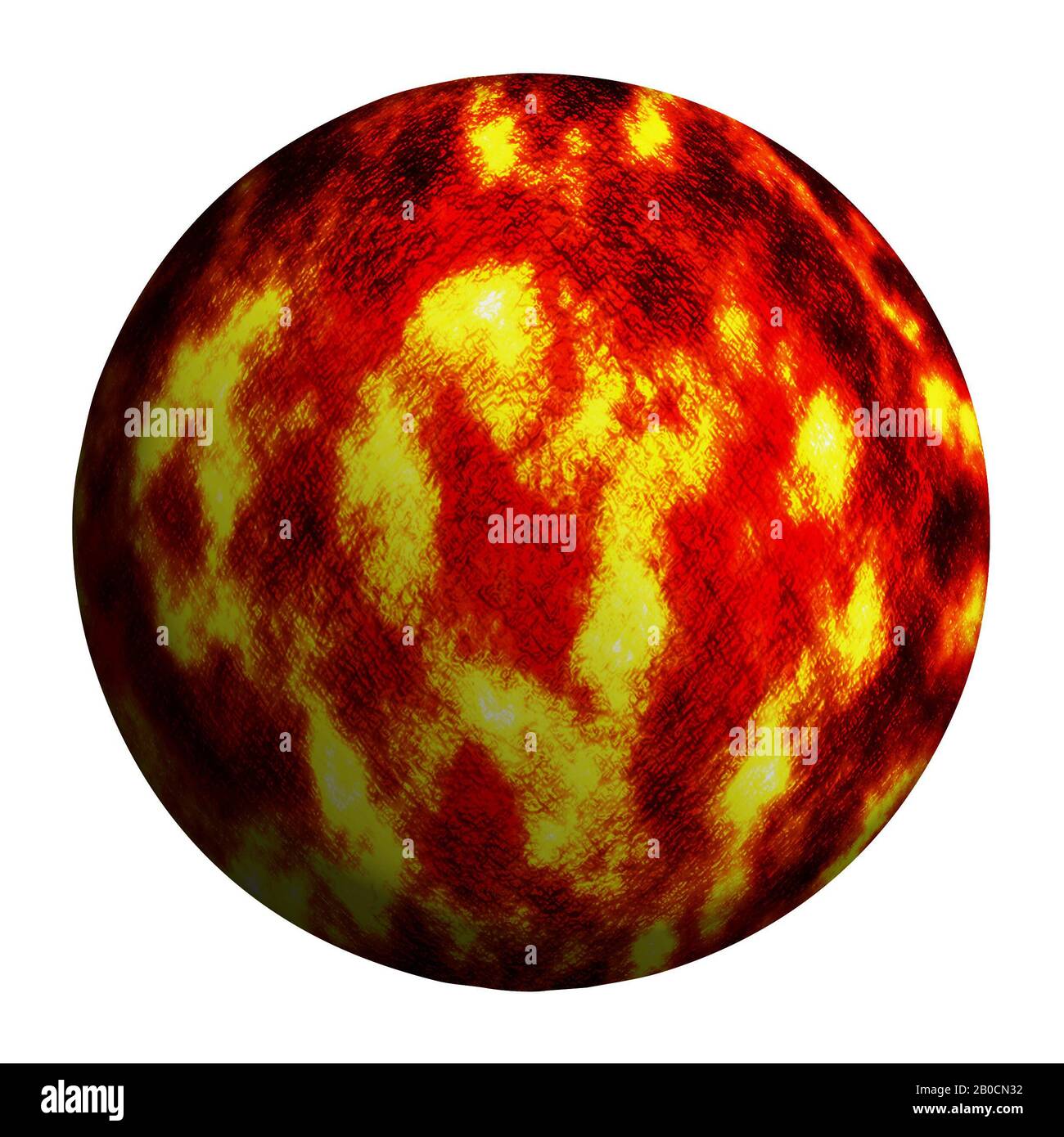 red burn planet isolated and add clipping path. 3d illustration design ...