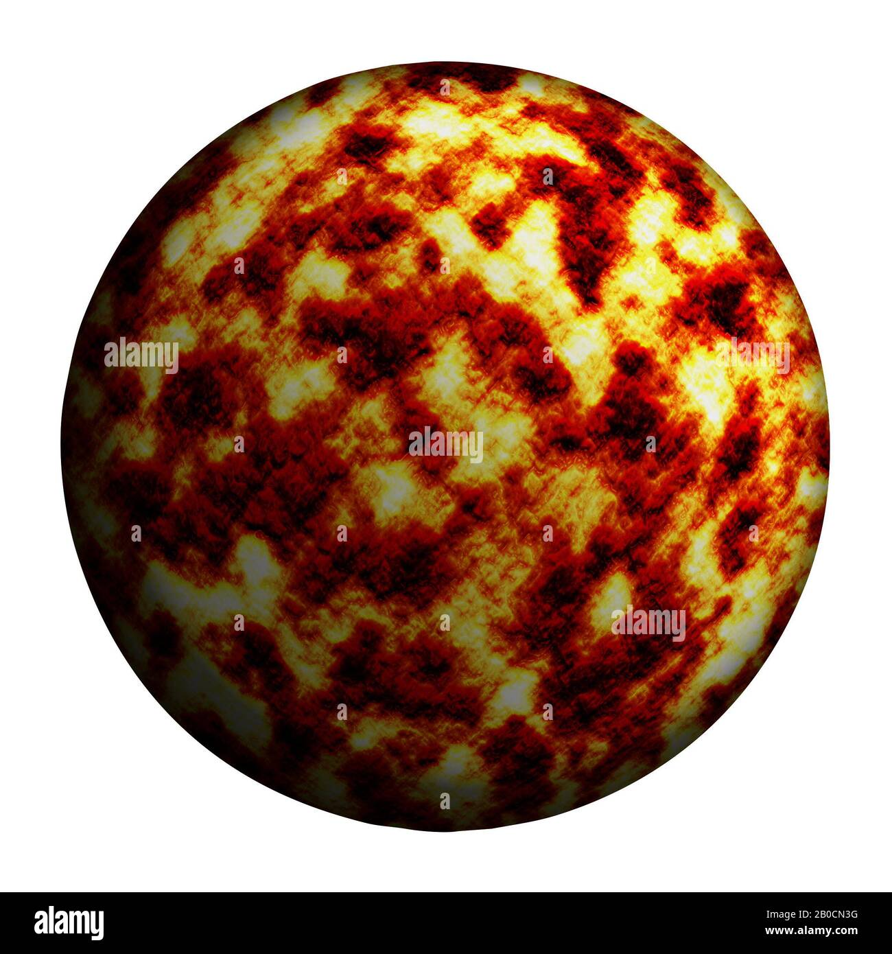 red burn planet isolated and add clipping path. 3d illustration design ...
