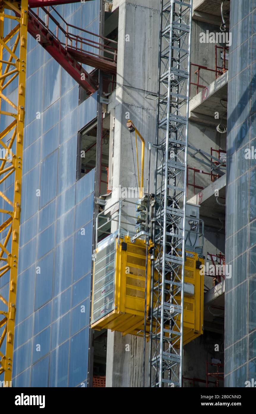 Elevator in Construction Stock Photo - Alamy