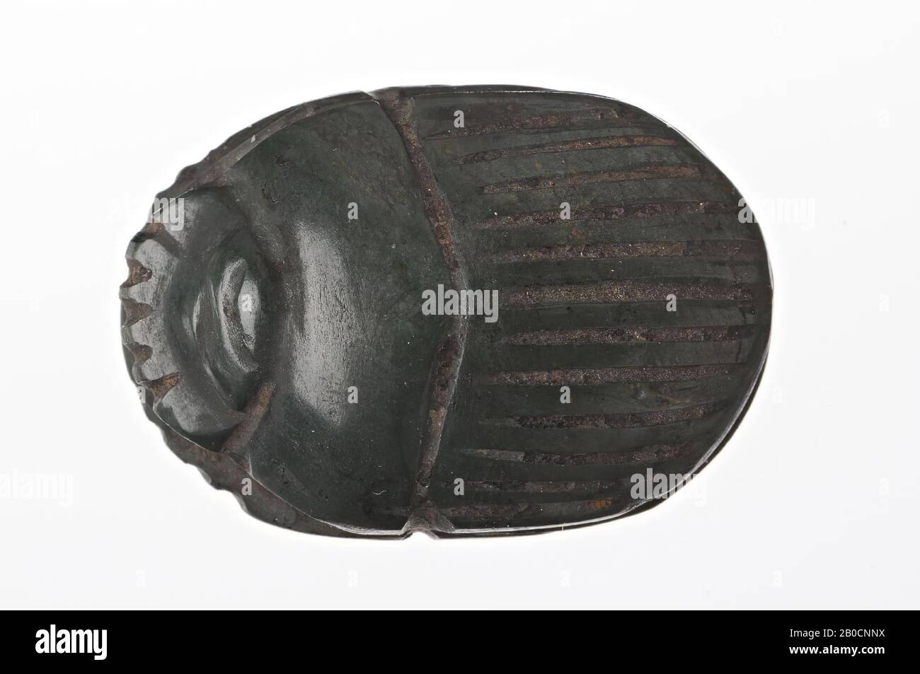 abdominal carabe, flat, seal, scarab, stone, serpentine (green), 3,6 cm ...