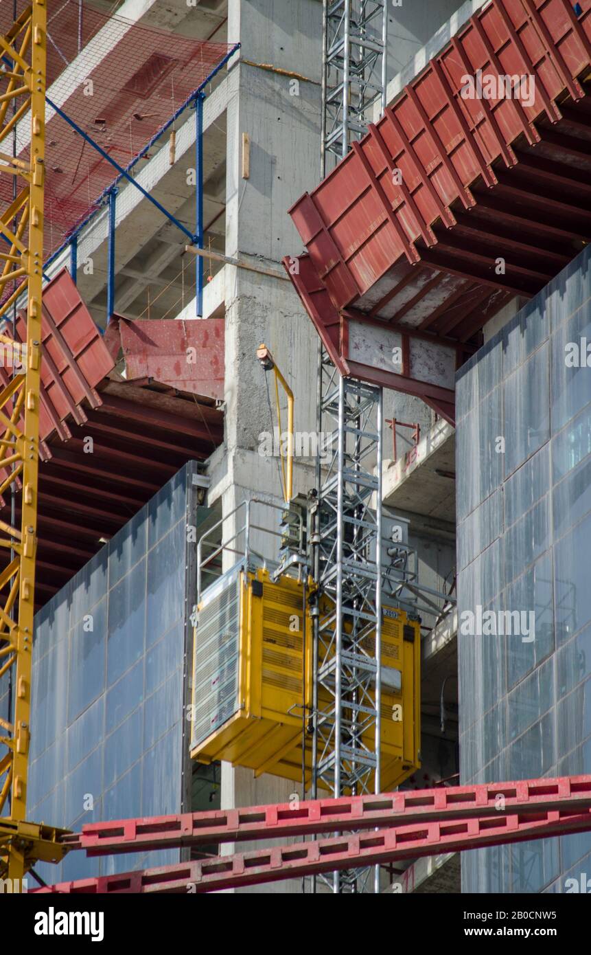 Elevator in Construction Stock Photo - Alamy