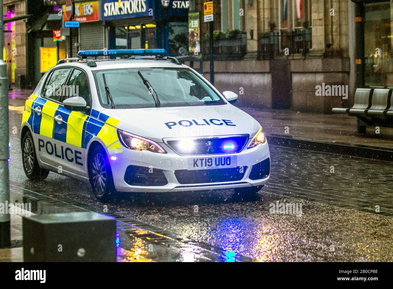 City centre Police response unit in Preston, Lancashire. 20th Feb 2020 ...