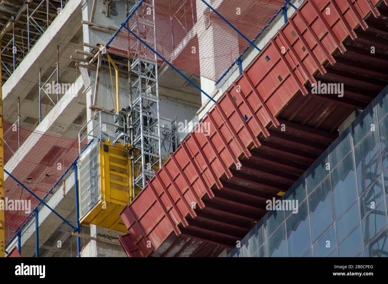 Elevator in Construction Stock Photo - Alamy