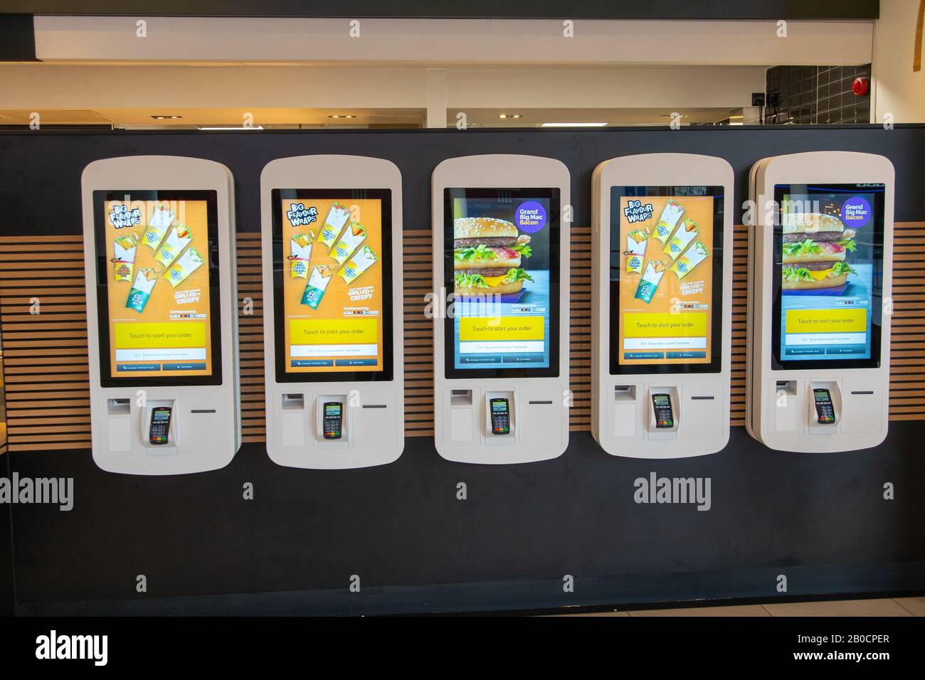 Automatic order machine at a centre ,Leeds Stock Photo - Alamy