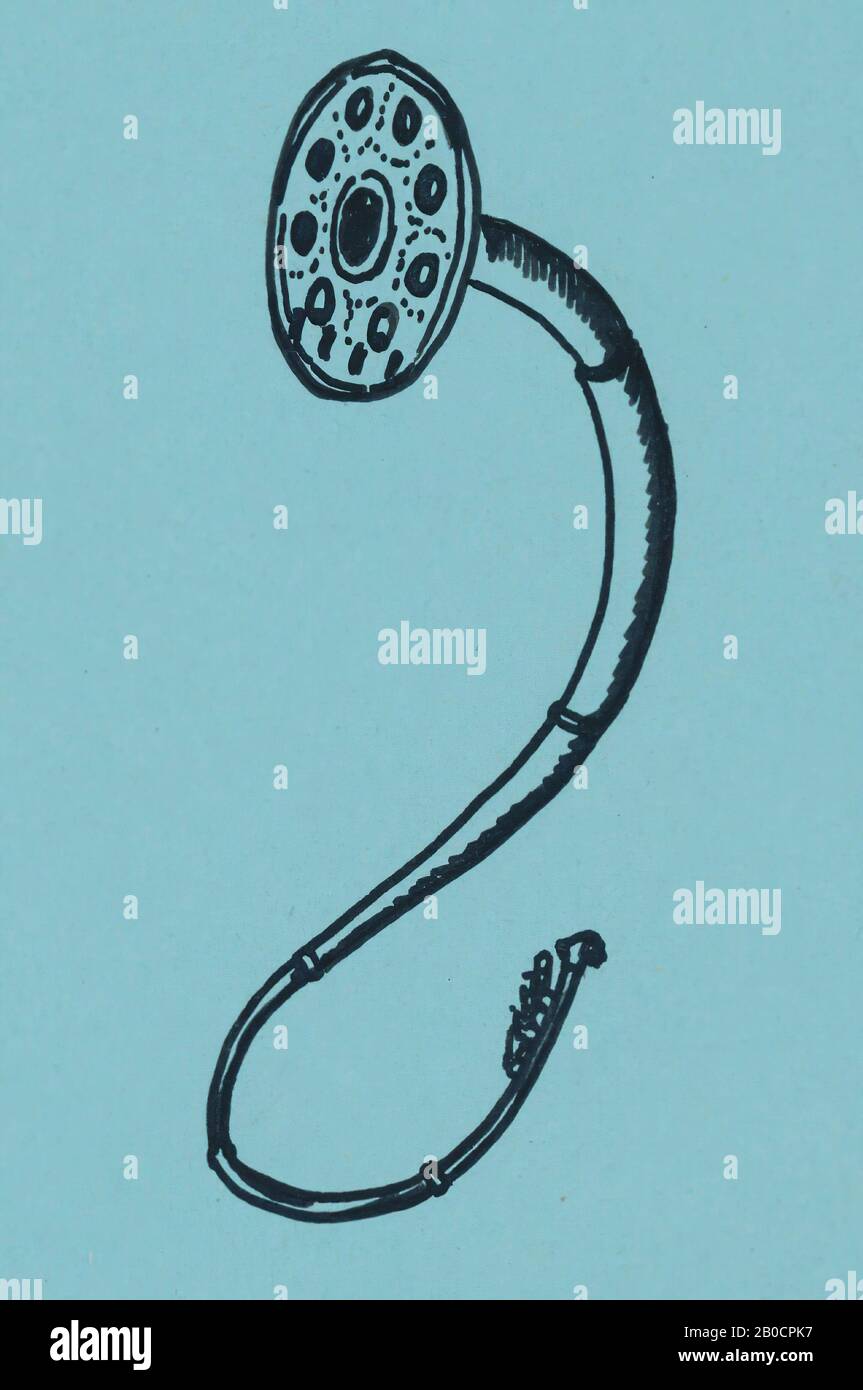 Facsimile of a war horn or trumpet, casting, lure, plaster, prehistory ...