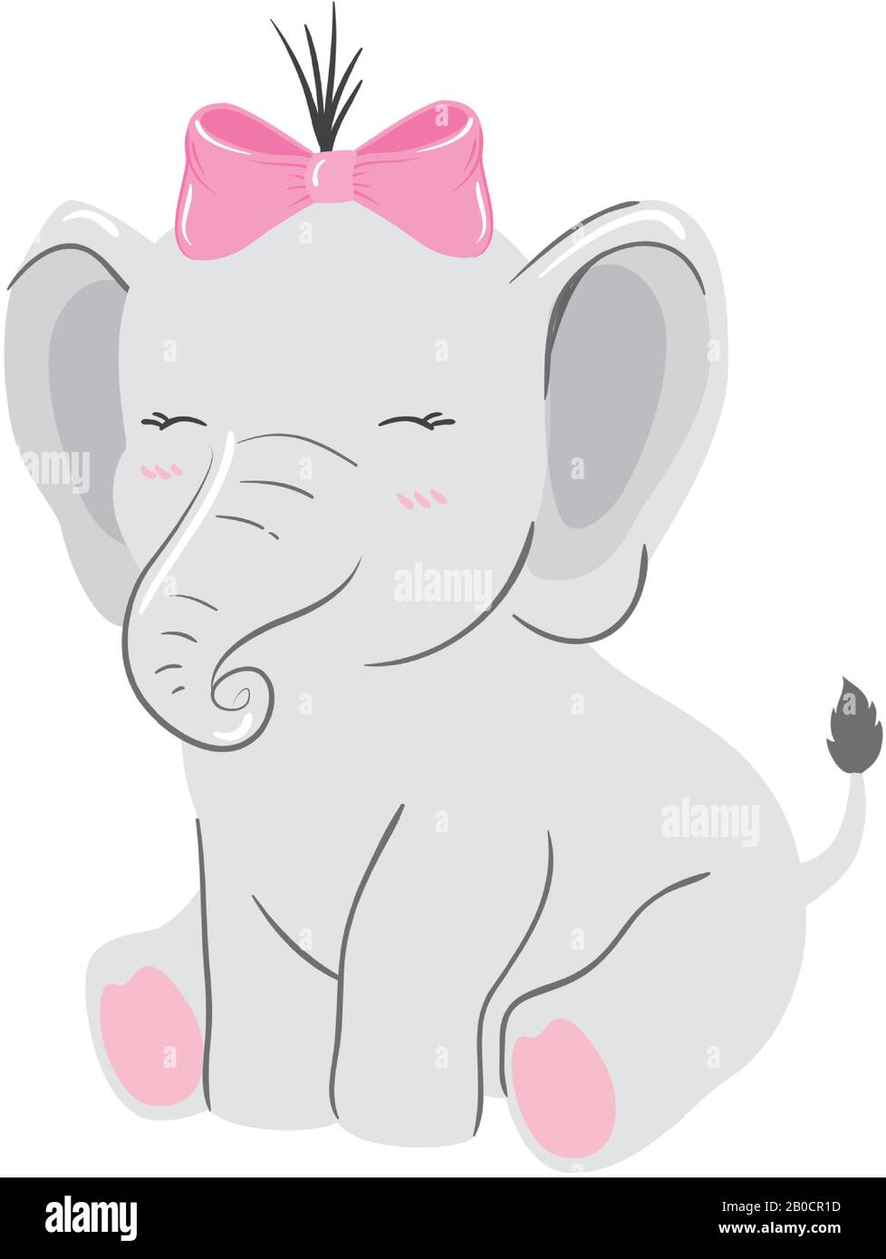cute elephant female isolated icon Stock Vector Image & Art - Alamy