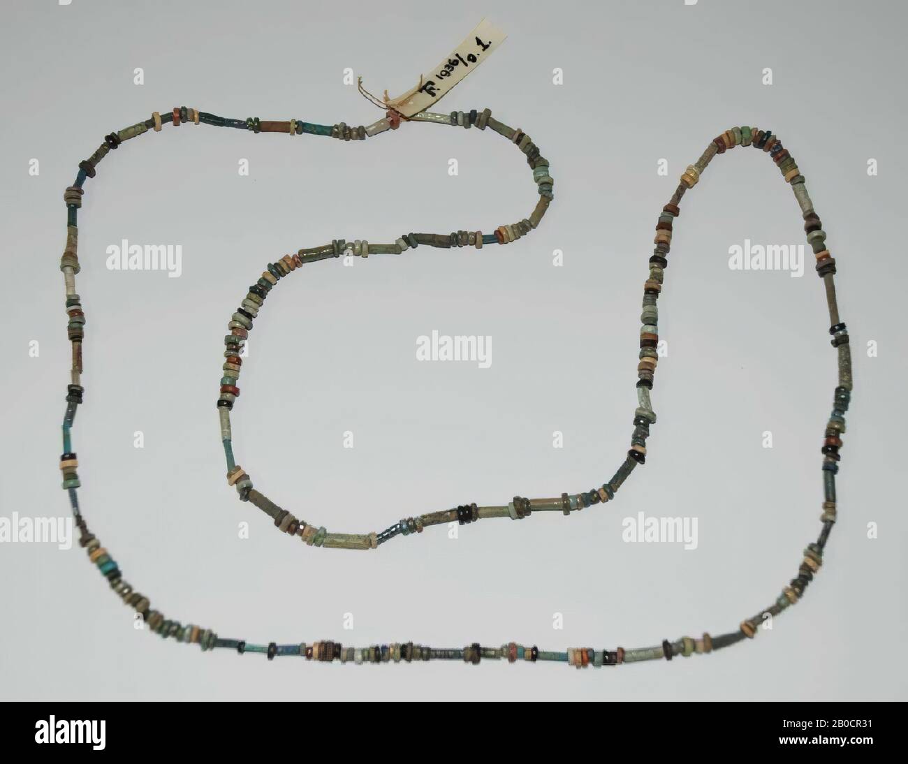 chain, bead, rod-shaped, round, chain, faience, length: 85 cm, Egypt ...