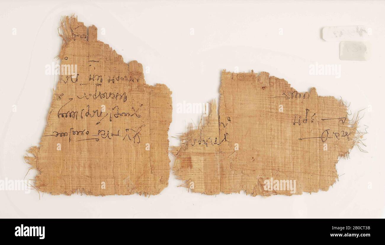Egypt, manuscript, papyrus, 13.2 × 25 cm, glass size, Coptic Period ...