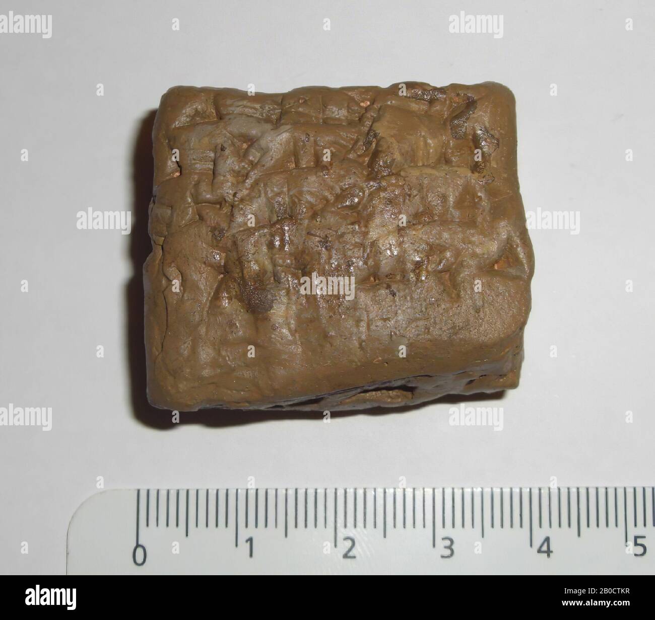 clay tablet SAB 1999, T 98-6, molding clay tablet, plaster, 3,7 x 3,2 ...