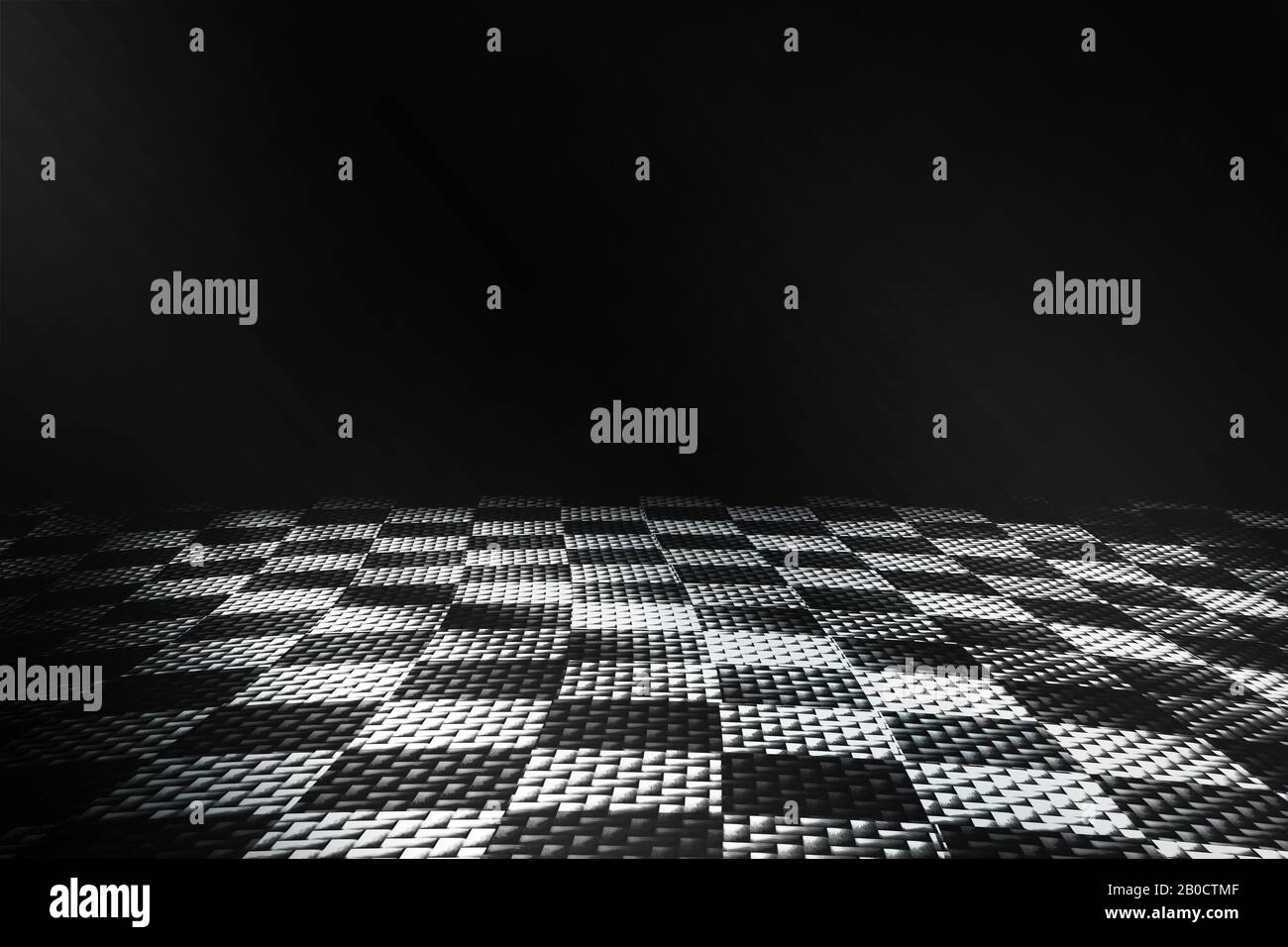 white and black carbon fiber background. checkered pattern. 3d ...