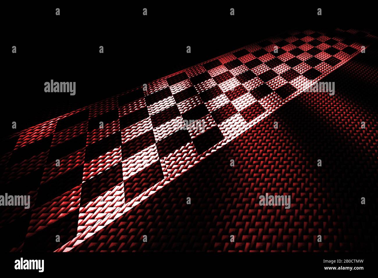 white and black carbon fiber background. checkered pattern. 3d ...