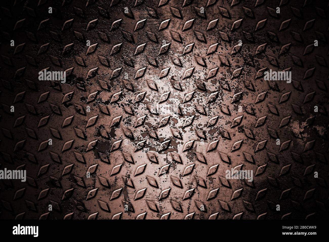 old and rust diamond plate. metal background and texture. 3d ...
