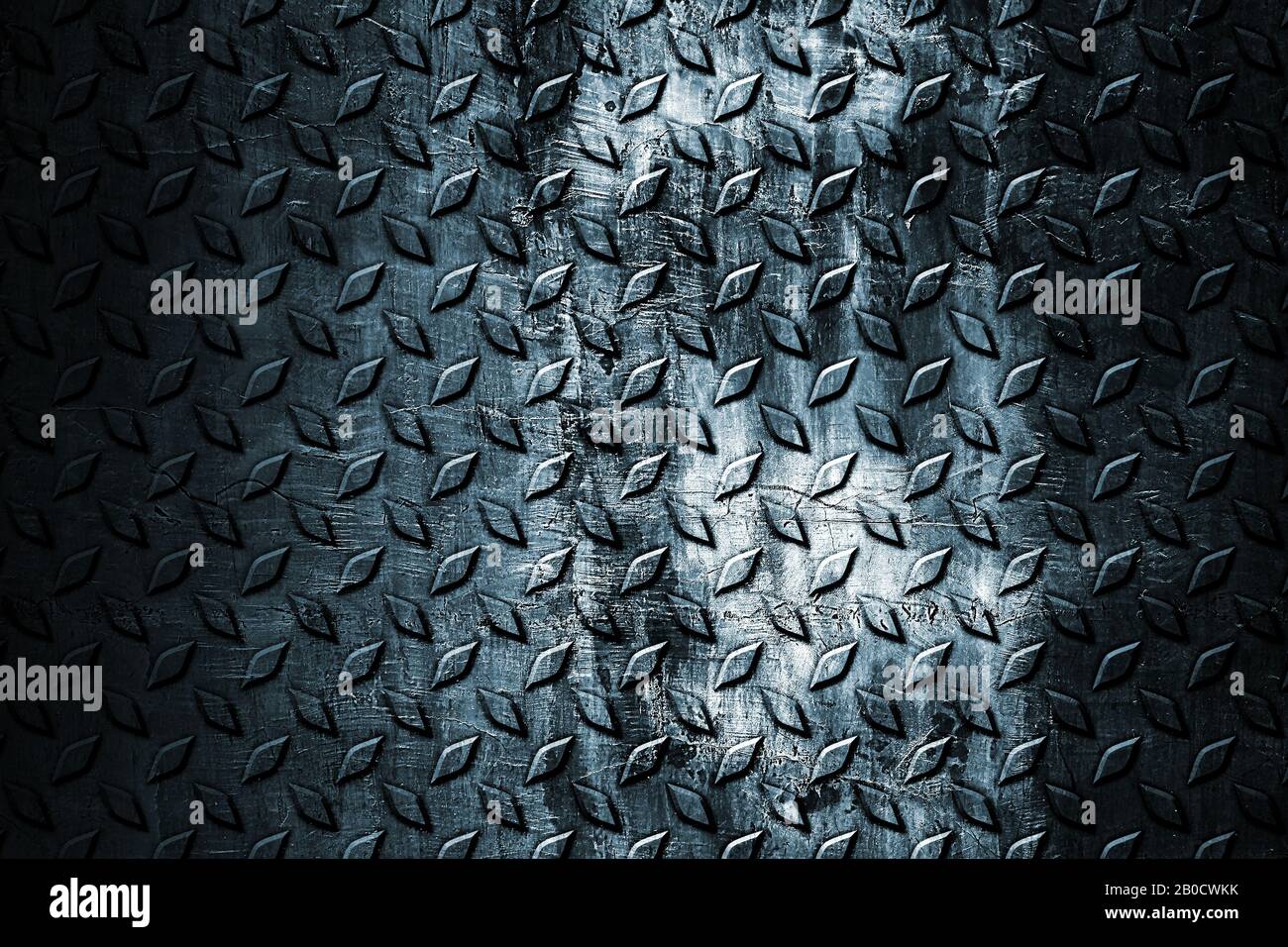 old and rust diamond plate. metal background and texture. 3d ...