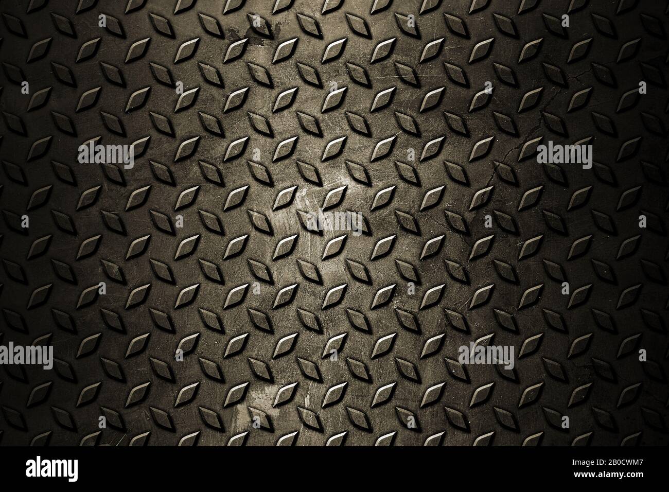 old and rust diamond plate. metal background and texture. 3d ...