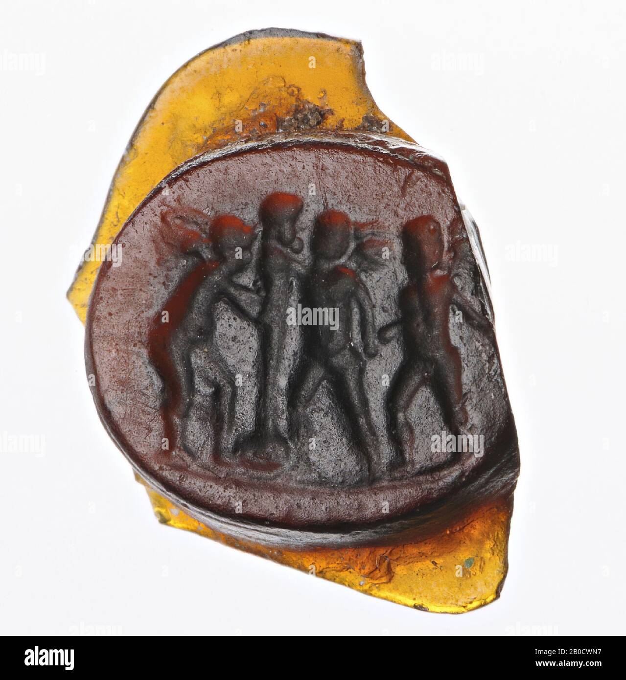 Cut stones, gem, intaglio, ring stone, glass paste, Color, brown, Shape ...