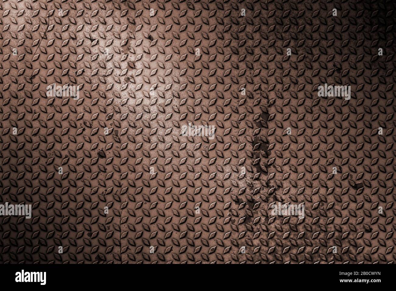old and rust diamond plate. metal background and texture. 3d ...