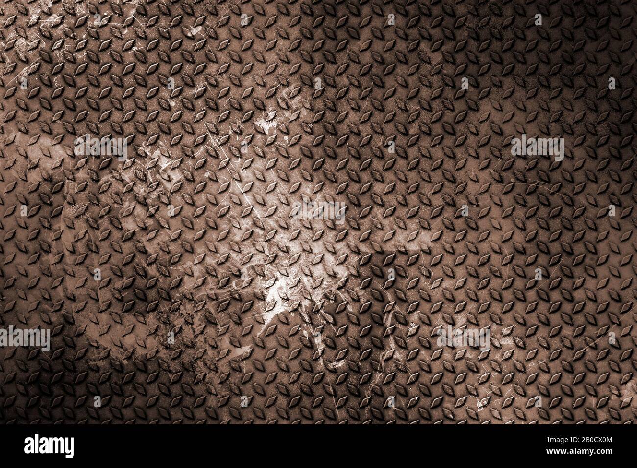 old and rust diamond plate. metal background and texture. 3d ...