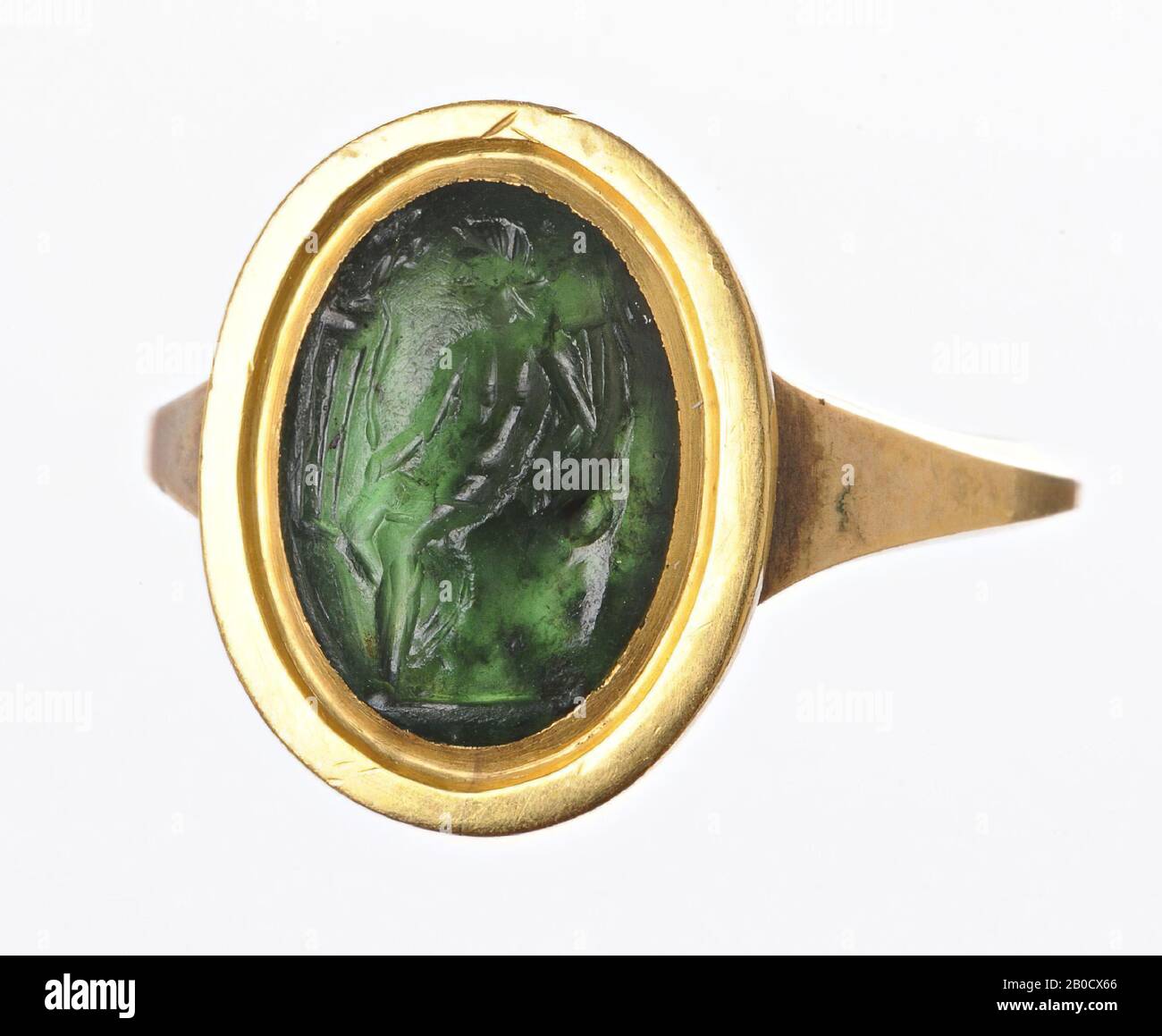 Vz: the god carries a himation around his legs, his face is in profile ...