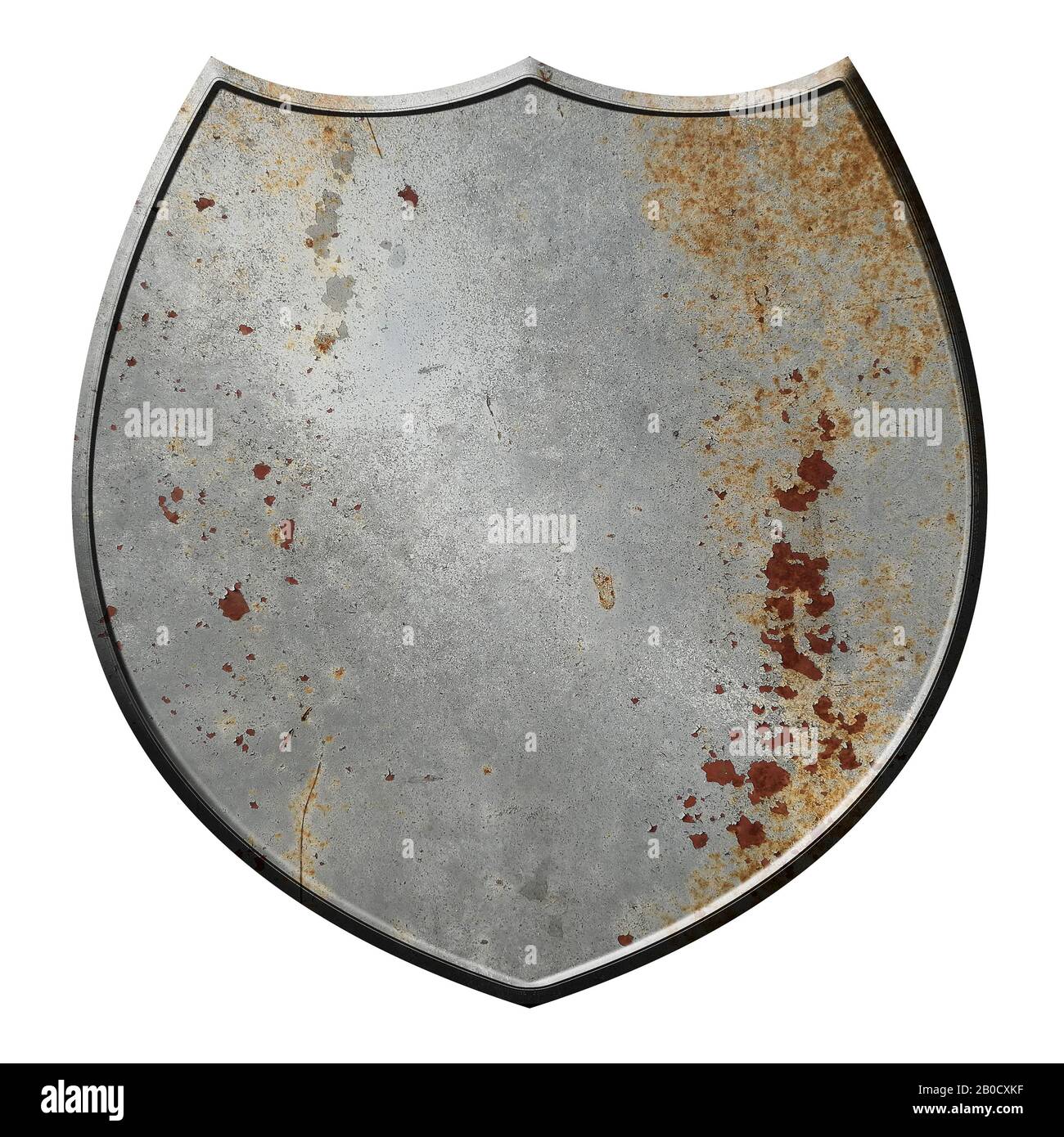 old metal sign board. white background isolated. 3d illustration design ...