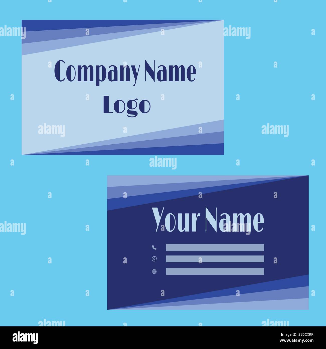 Blue futuristic vector business card vector Stock Vector Image & Art ...