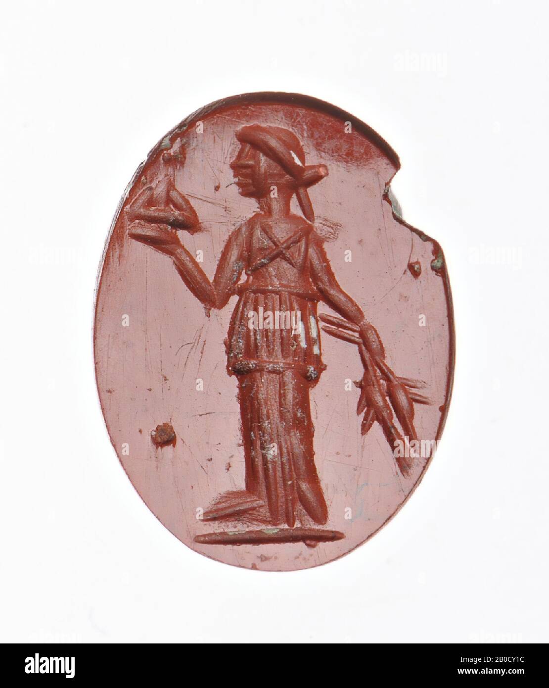 Vz: Ceres dressed in a chiton with cover (apoptygma) and has two ears ...