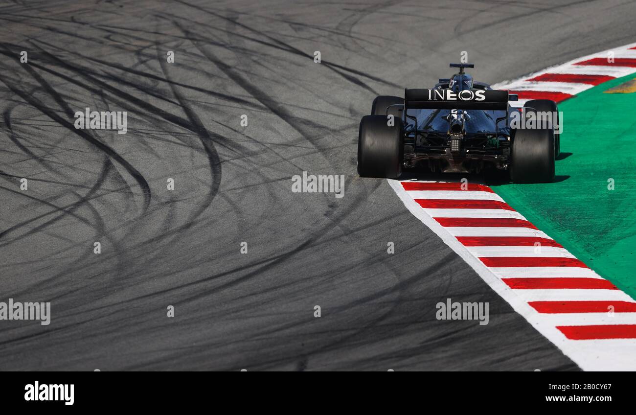 Mercedes' Lewis Hamilton during day two of pre-season testing at the ...