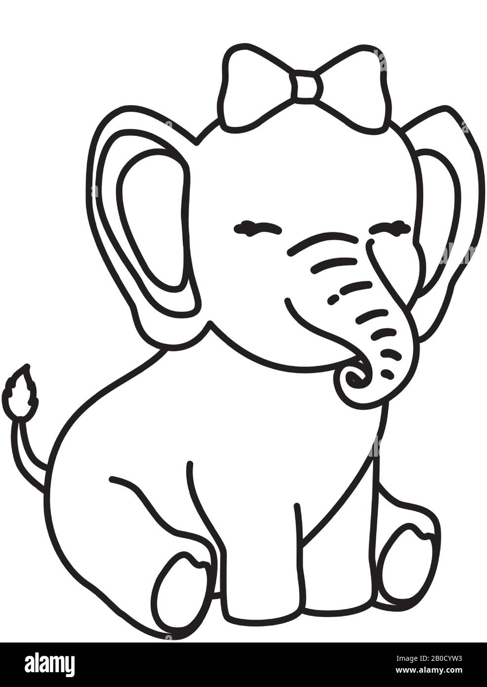 cute elephant female isolated icon Stock Vector Image & Art - Alamy