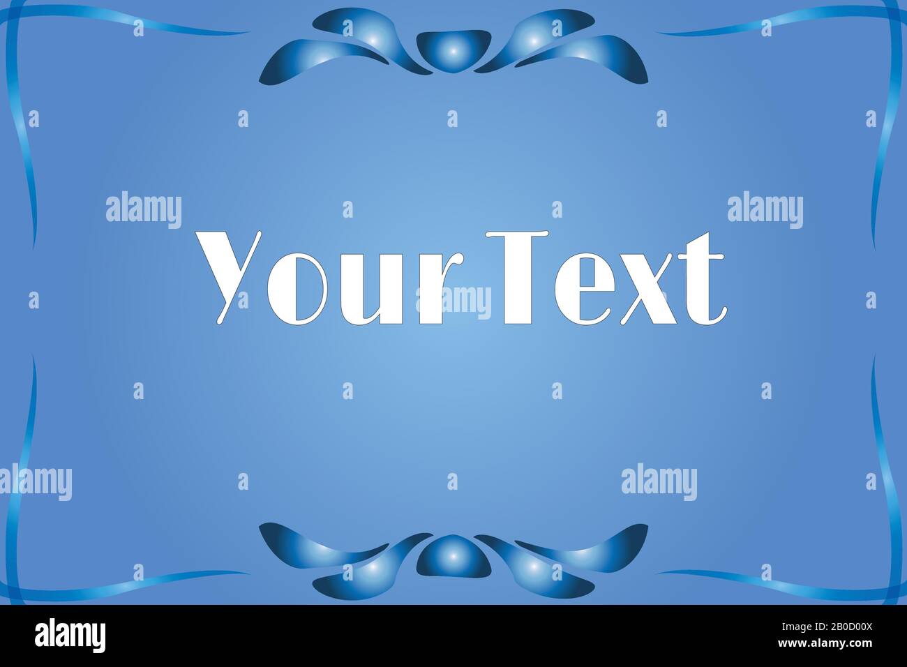 Blue abstract vector background, invitation card with curves, waves ...