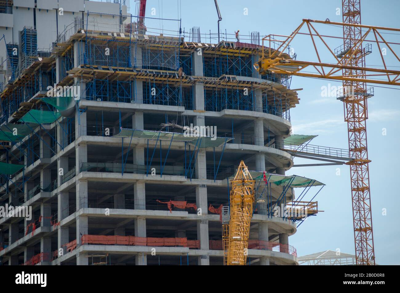 Construction of the Big Building Stock Photo - Alamy