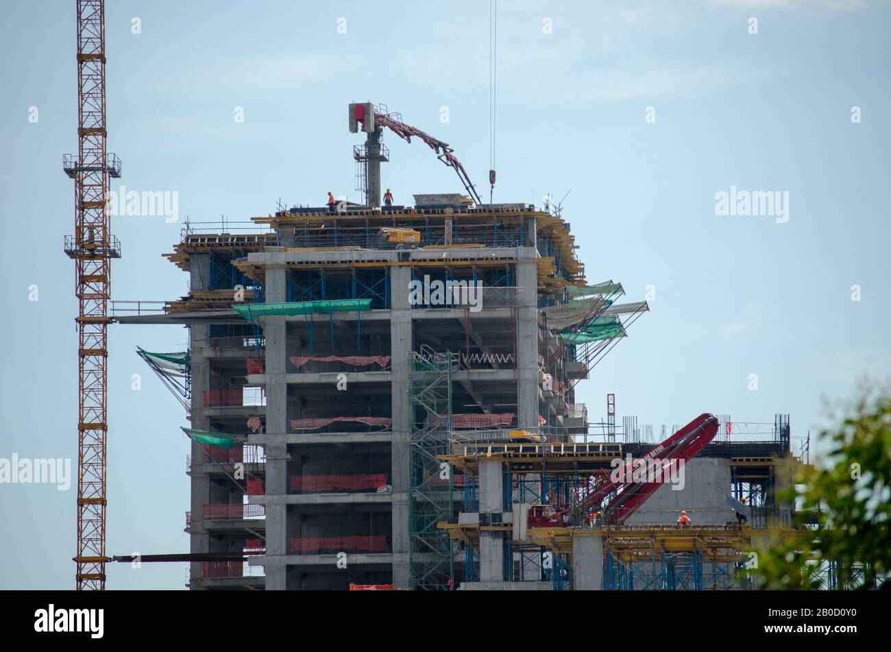 Construction of the Big Building Stock Photo - Alamy