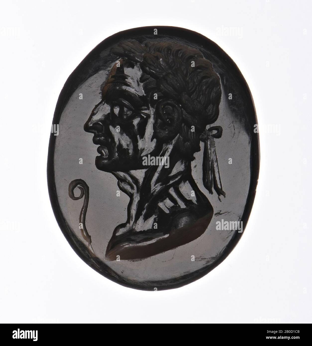 Vz: bust of man with laurel wreath and profile to the left, in field ...