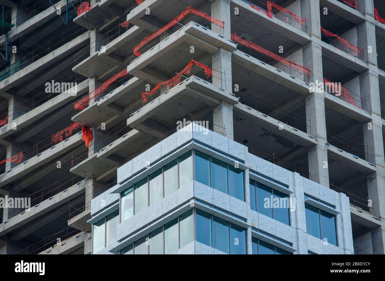 Construction of the Big Building Stock Photo - Alamy