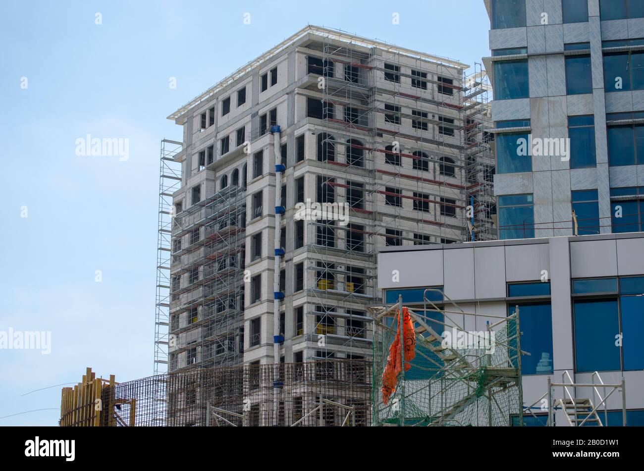 Construction of the Big Building Stock Photo - Alamy